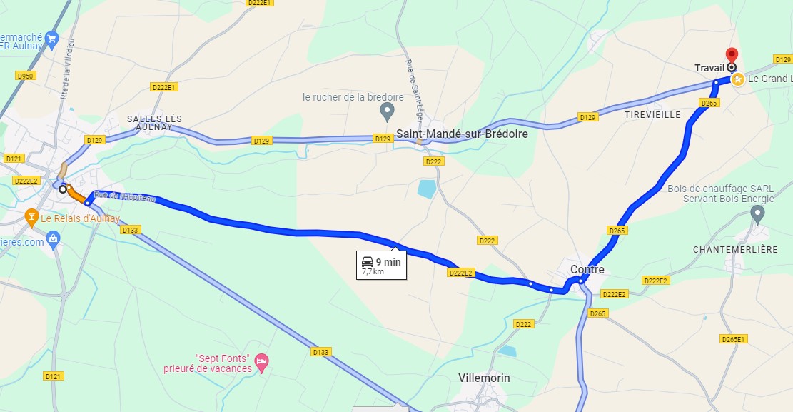 Itinéraire ... * Domaine du Grand Lopin